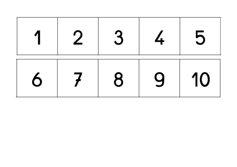 Frise Numérique 1 À 10 | PDF