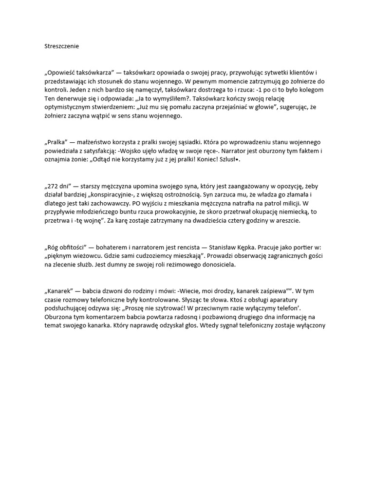 Raport o Stanie Wojennym | PDF