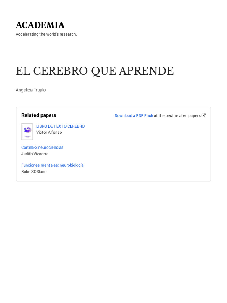 El Cerebro Que Aprende 2 PDF Free | PDF