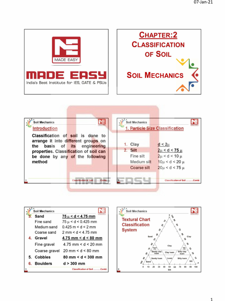 Chapter 2 Soil Classification Notes | PDF