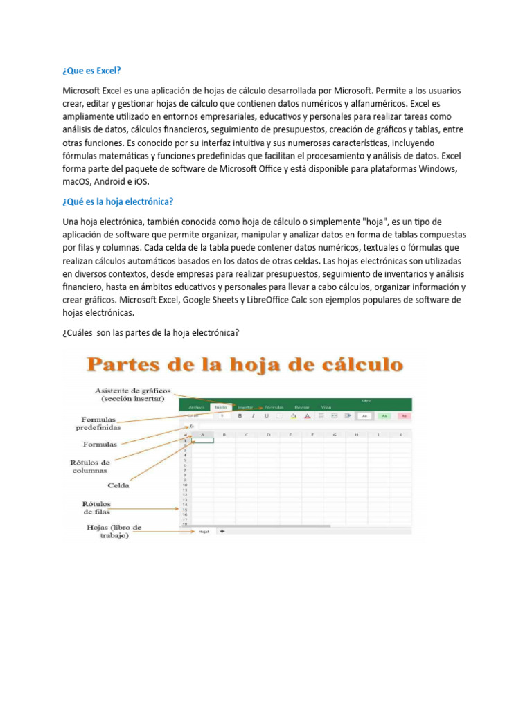 Que Es Excel | PDF | Microsoft Excel | Ciencias de la Computación