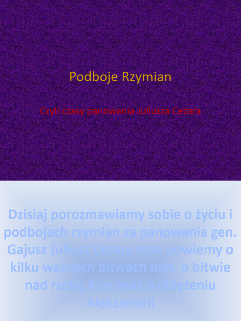 Podboje Rzymian | PDF