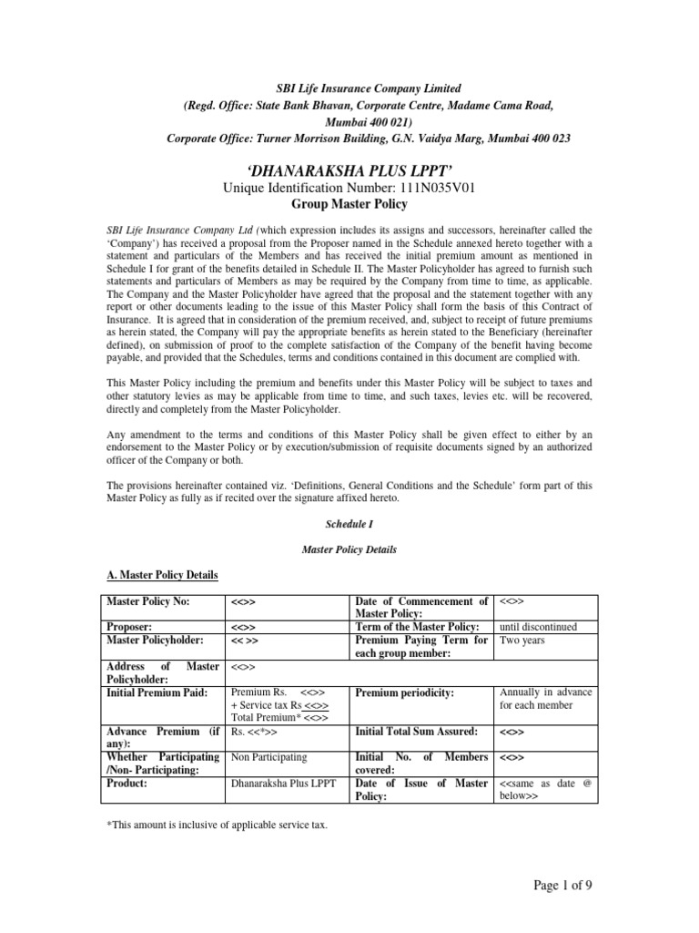 Group Loan Protection Plan | PDF | Insurance | Life Insurance