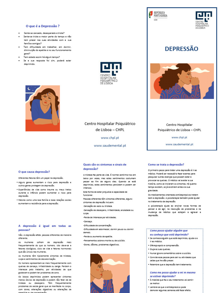 Folheto Depressao | PDF | Depressão | Medicina Clínica