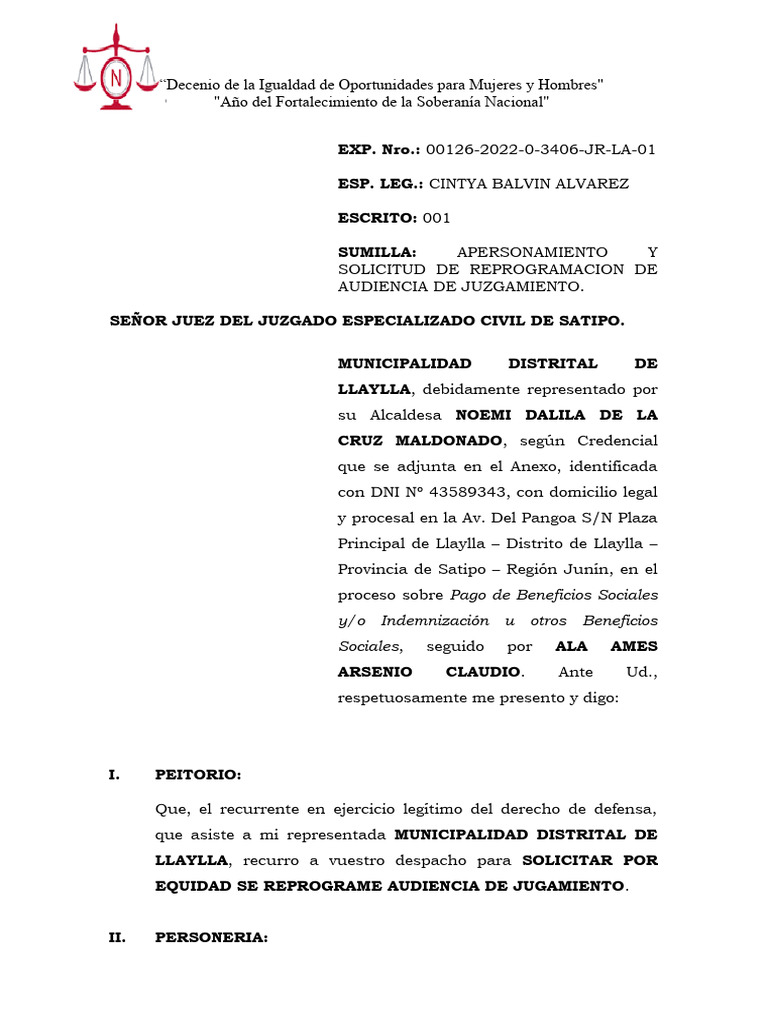 Reprogramacion Ex126 | PDF | Derecho