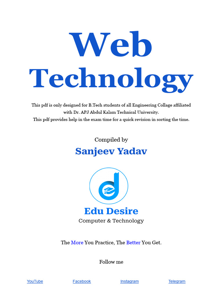 1679591687298web Technology Notes Tech Move | PDF