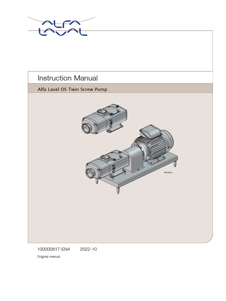 Alfa Laval OS Twin Screw Pump Manual | PDF | Pump | Recycling