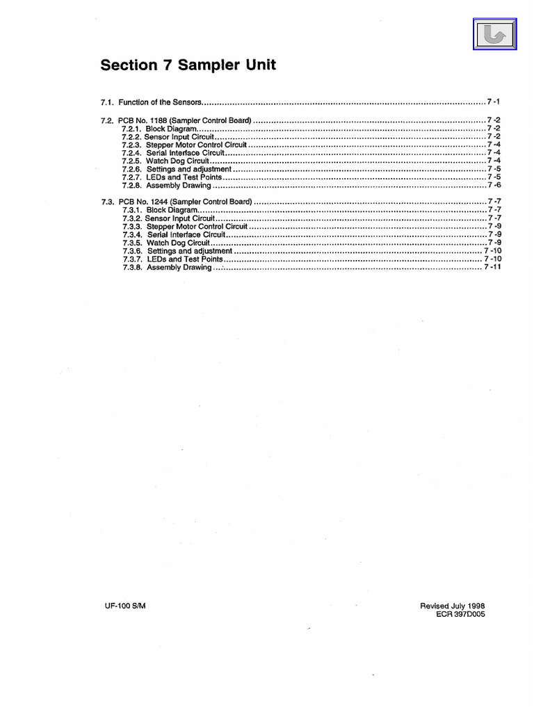 UF100 7 Sampler | PDF