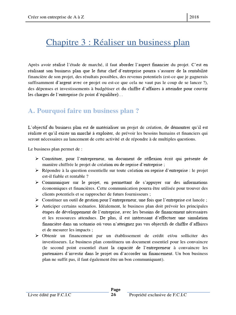 Comment Faire Un Business Plan PDF | PDF