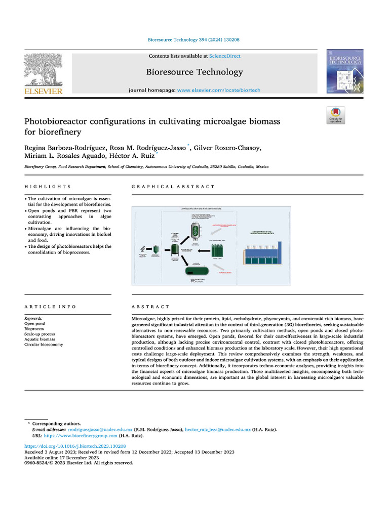 Photobioreactor Configurations in Cultivating Microalgae Biomass For ...