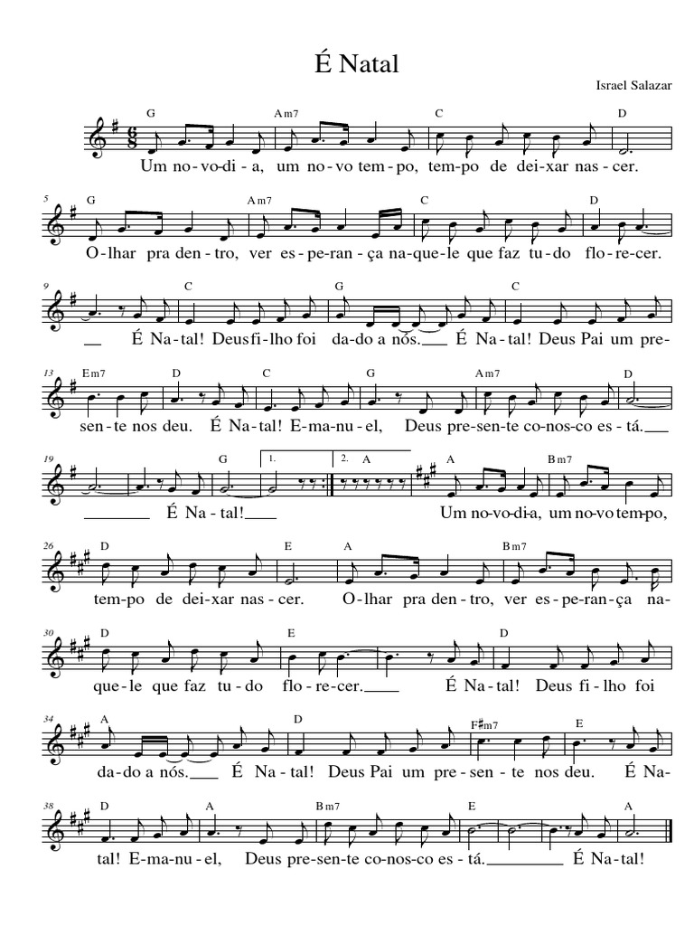 É Natal Partitura | PDF