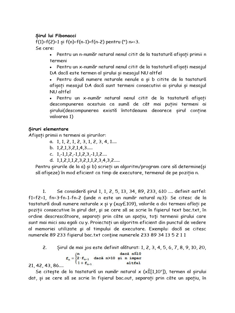 Sirul Lui Fibonacci | PDF