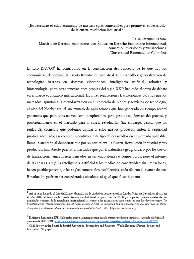 ¿Es Necesario El Establecimiento de Nuevas Reglas Comerciales para Promover El Desarrollo de La ...