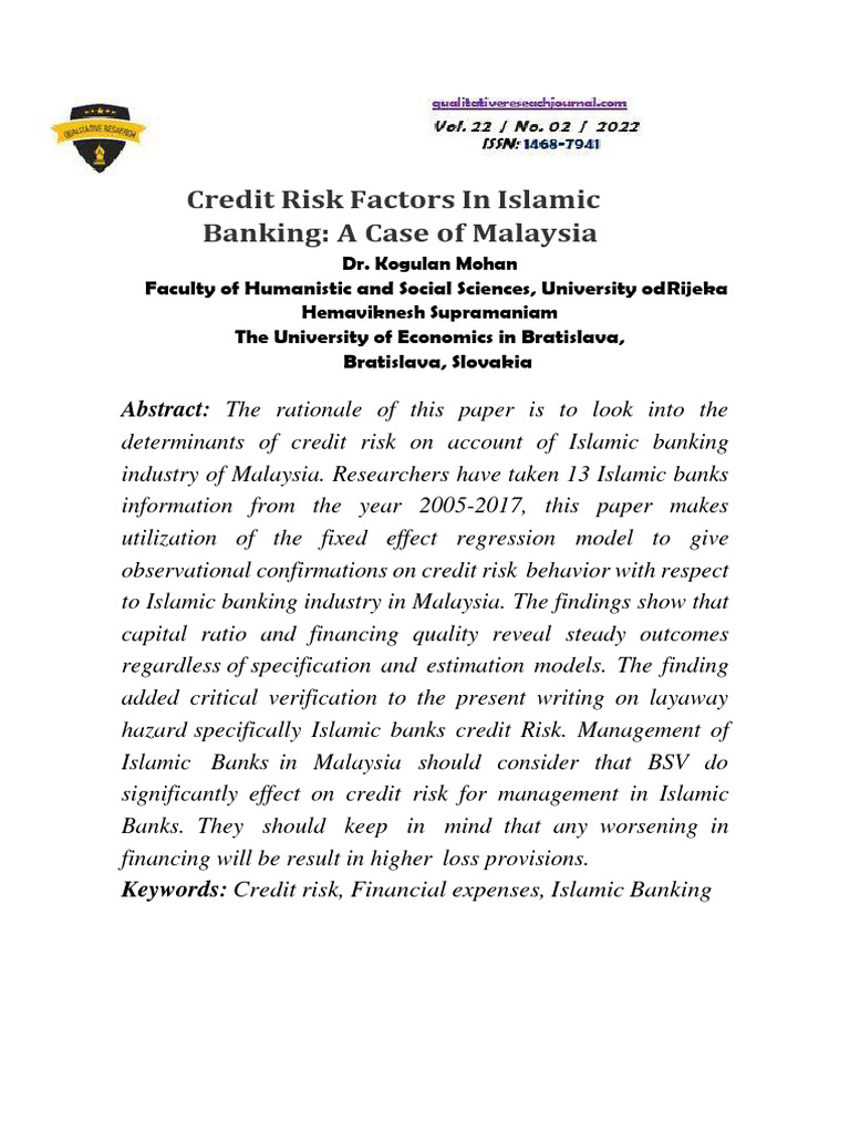 4 Mohan | PDF | Islamic Banking And Finance | Banks