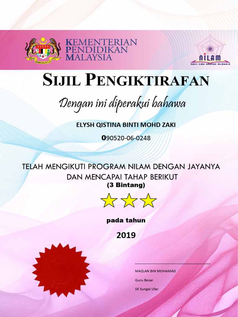 Sijil Bintang Nilam | PDF