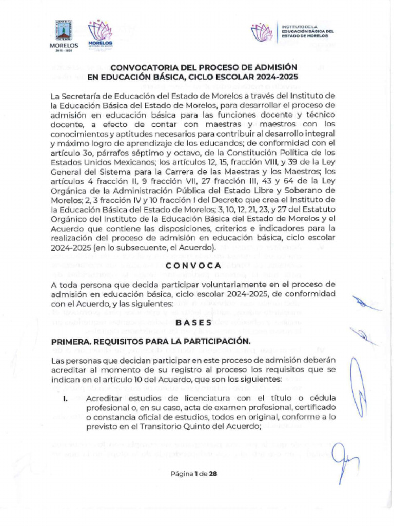 Mor Convocatoria Admeb 24-25 0 | PDF