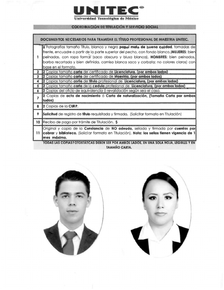 Requisitos Trámite de Título Unitec | PDF