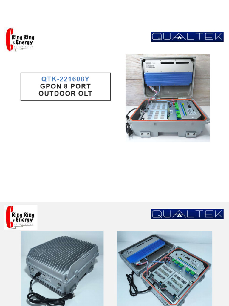 QTK-221608Y OLT para Exteriores - Guía de Usuario | PDF