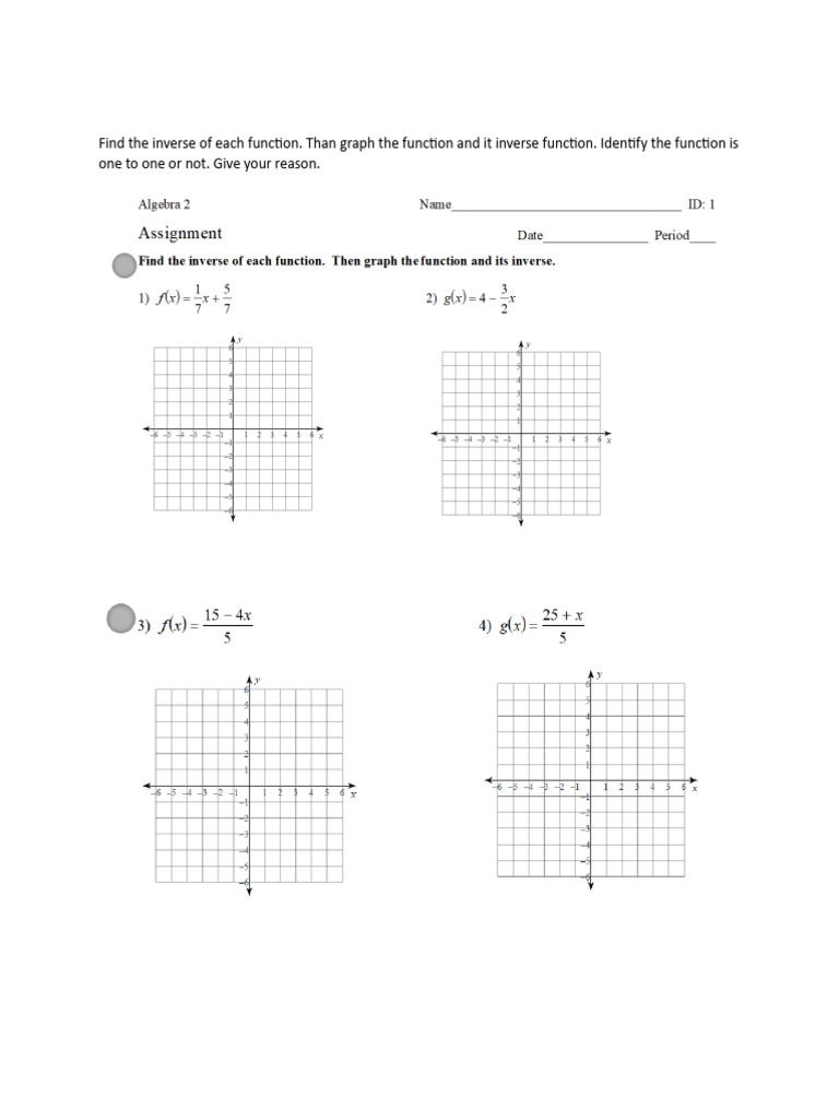 Inverse Functions and Graphing Guide | PDF | Language Arts & Discipline