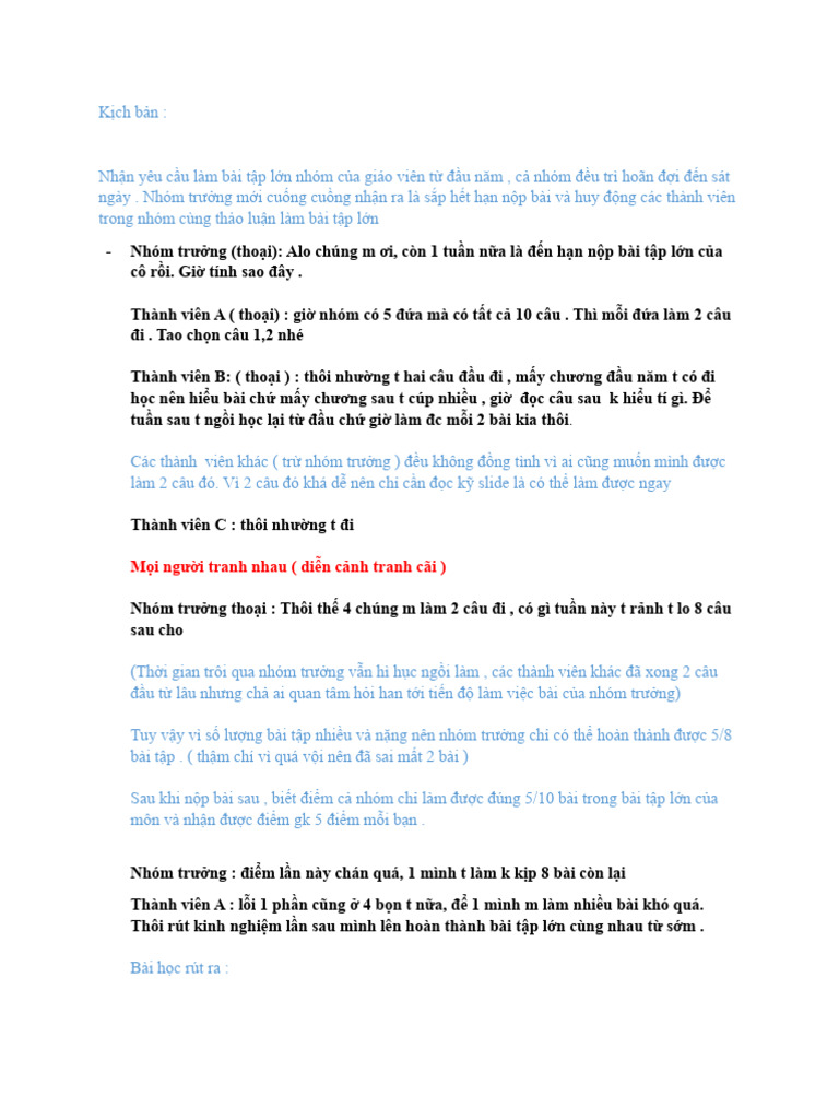 Kịch bản tw | PDF