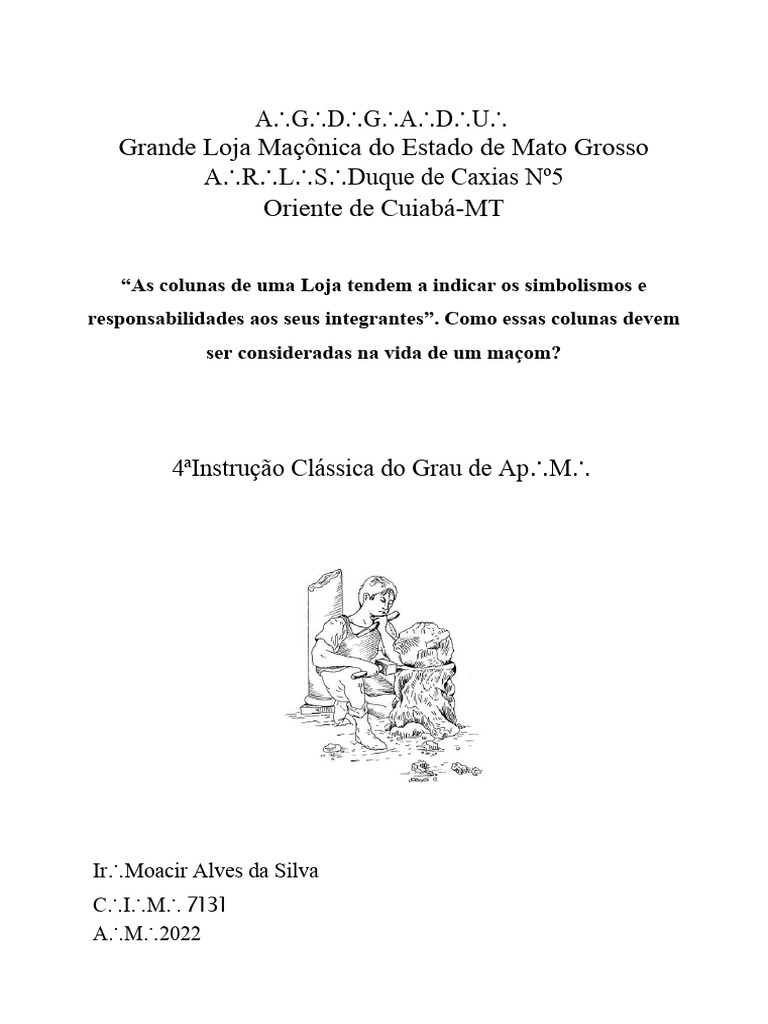 Quarta Instrução de Aprendiz de Maçom Moacir Alves | PDF