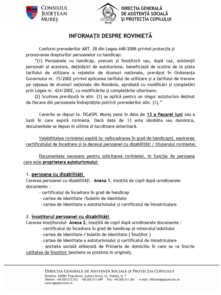 1 Informatii Despre Rovinieta | PDF