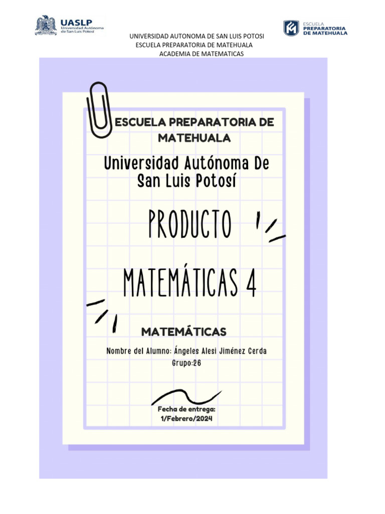 Producto Grafico 1p Mate 4 | PDF