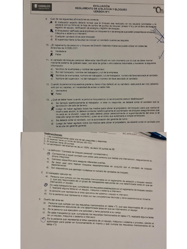 Aislacion y Bloqeo Codelco | PDF