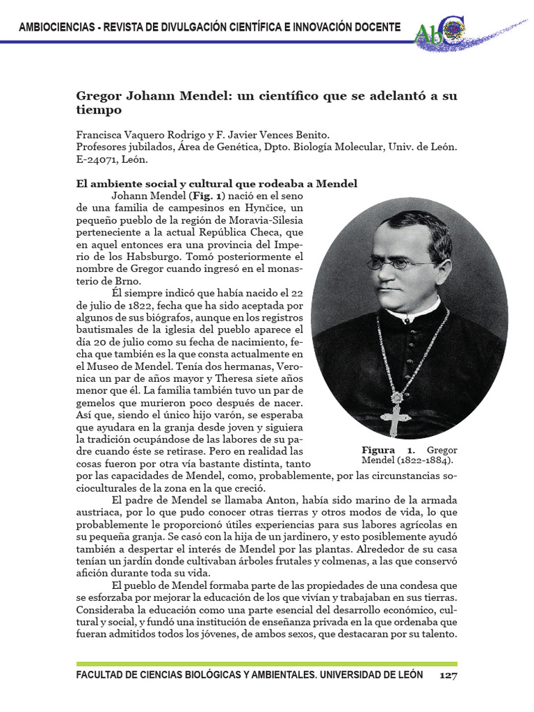 Gregor Johann Mendel | PDF