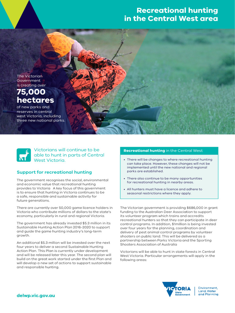 Recreational Hunting in The Central West Area | PDF