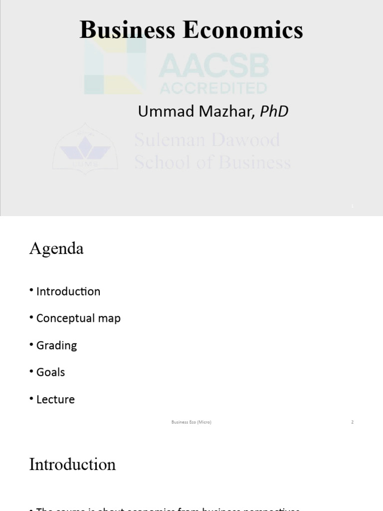 Business Economics Week1 | PDF | Microeconomics | Economics