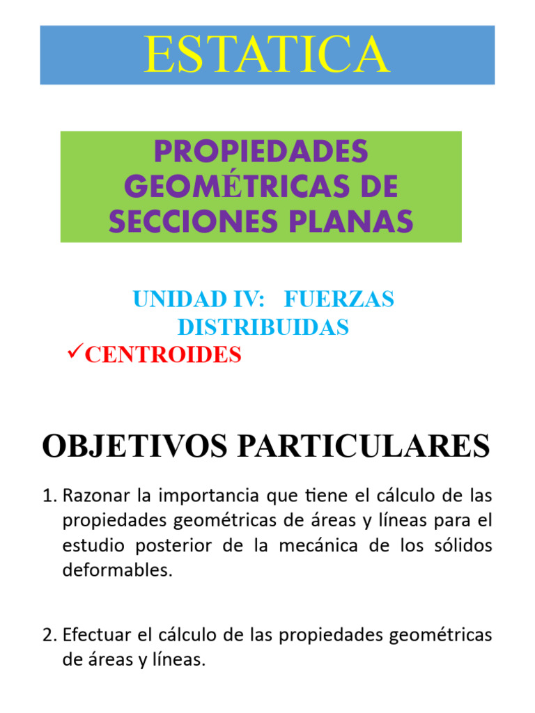 Estatica Calculo de Centroides | PDF