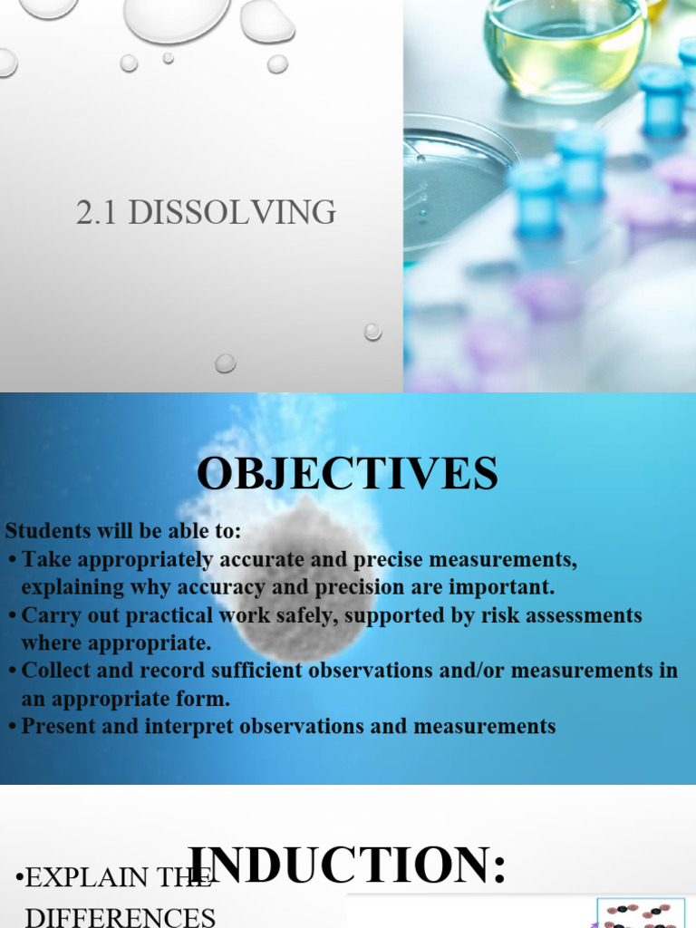 2.1 Dissolving Week 4 | PDF