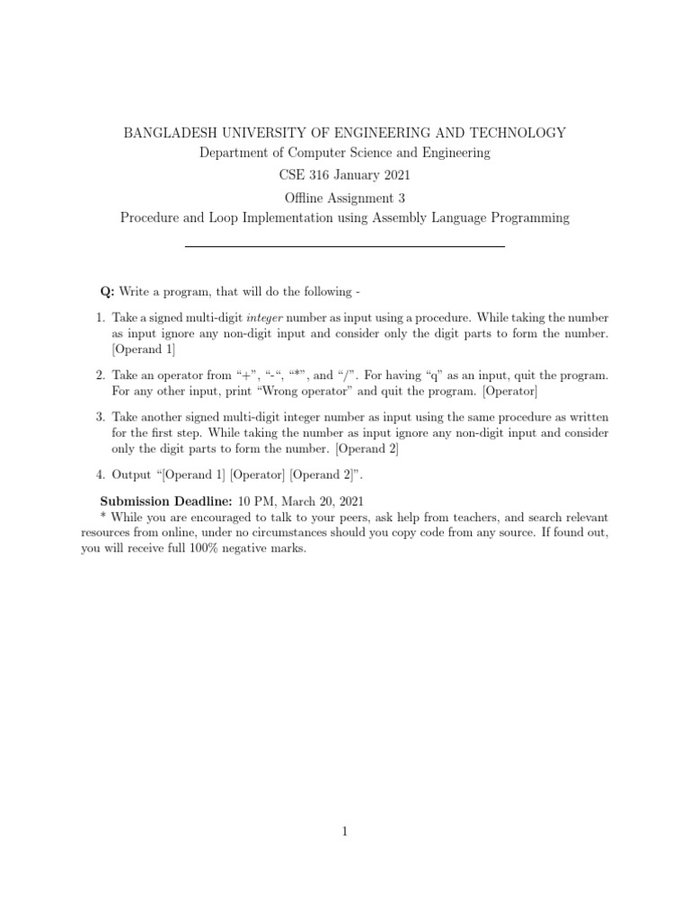 CSE 316 Assignment 3 | PDF