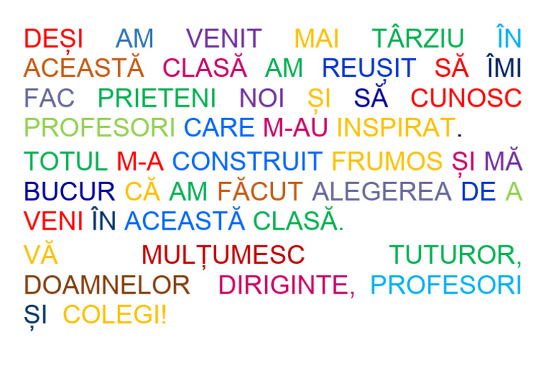 Discurs SF Clasa A 8 A | PDF