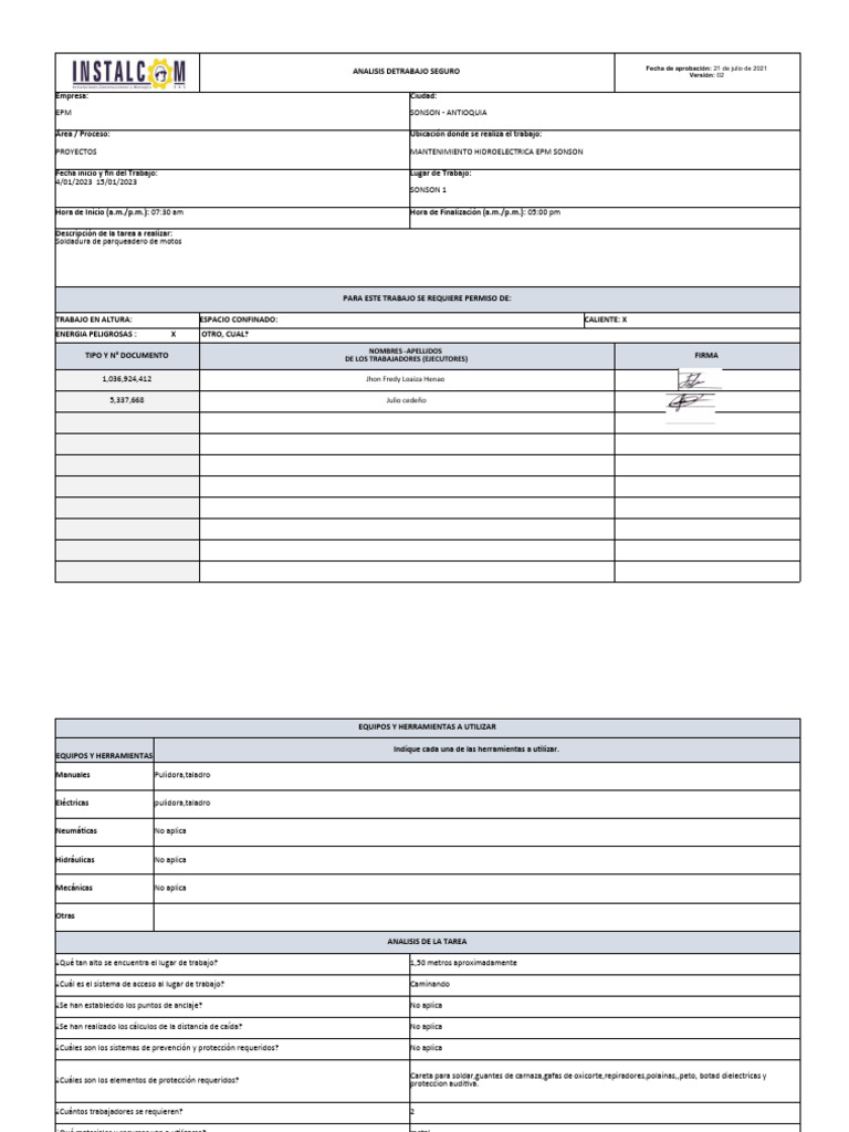 Ats Epm Hidroelectrica Sonson 1 | PDF