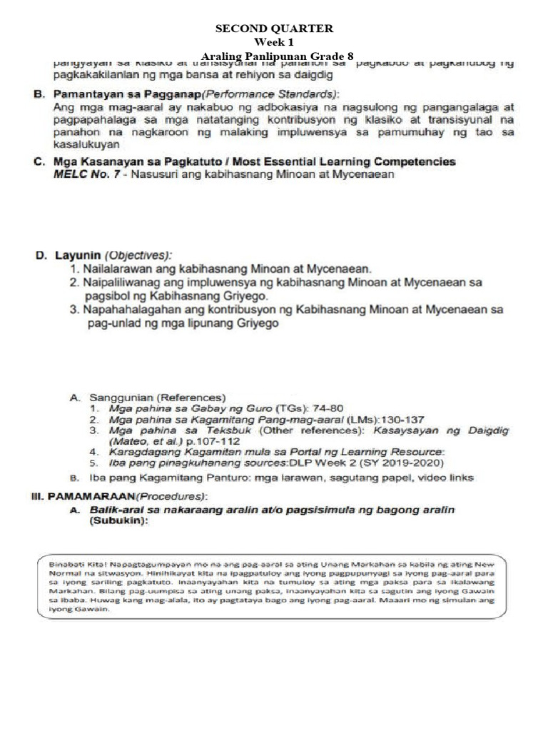 AP8 - Week 1 - Q2 - Modified Model DLP | PDF