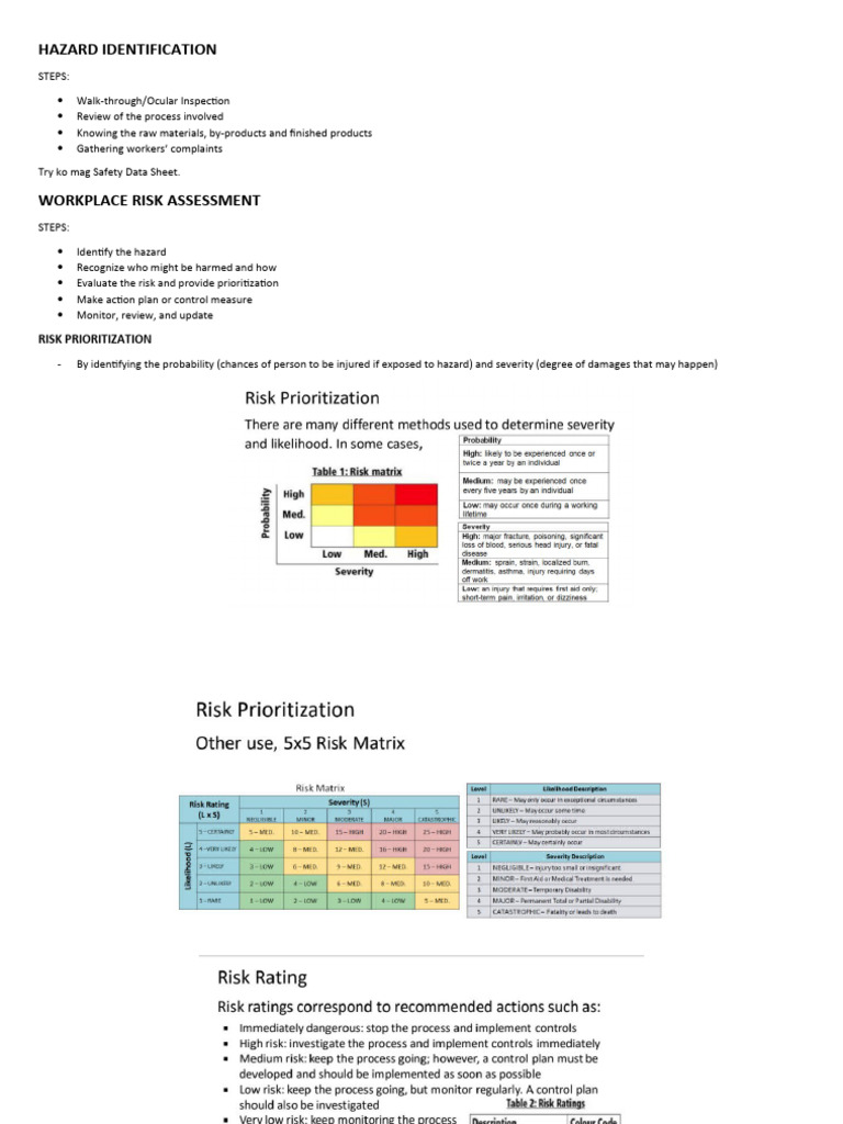 Hazard Identification | PDF