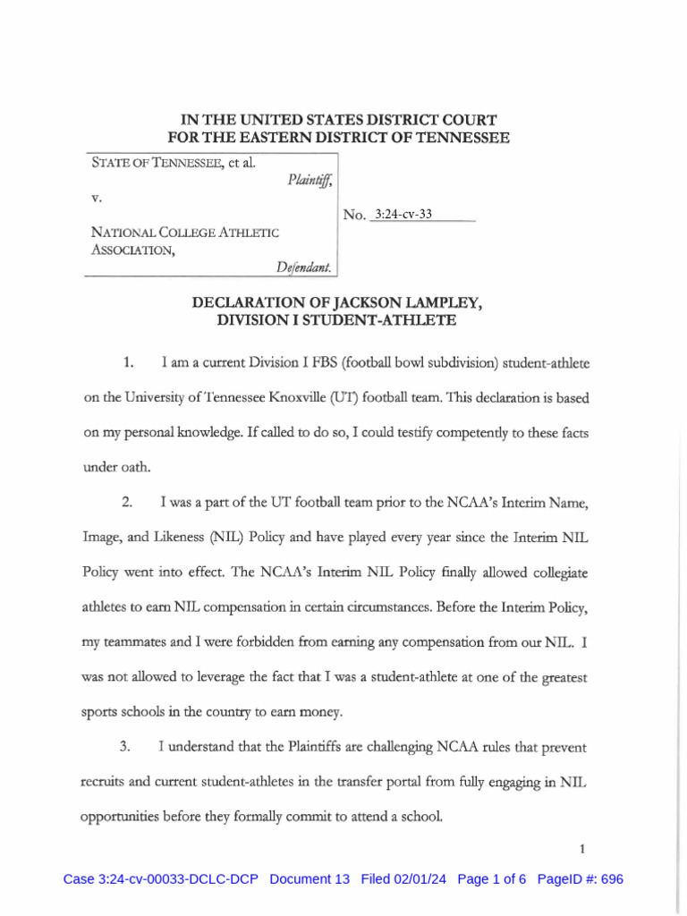 Declaration | PDF | Sports & Recreation | Social Science