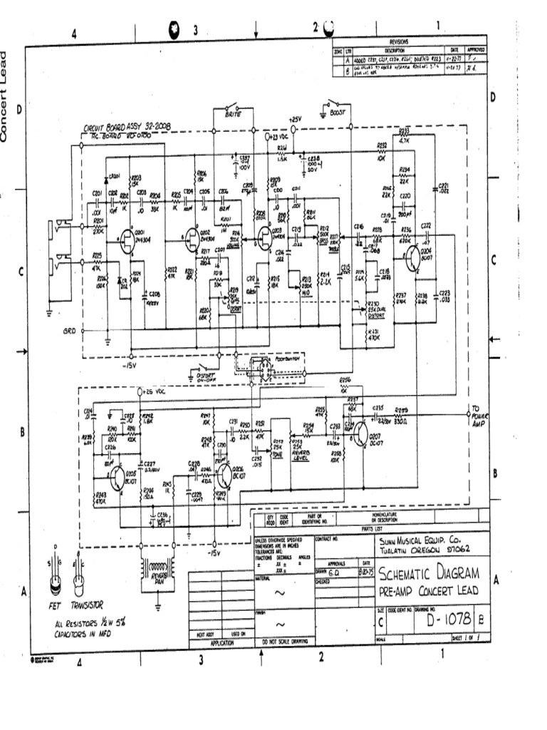 Sunn Concert Lead - New - Pre | PDF