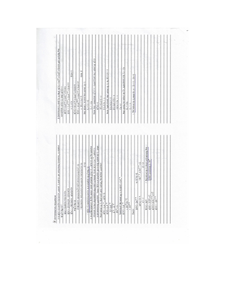 Differential Equation Notes | PDF