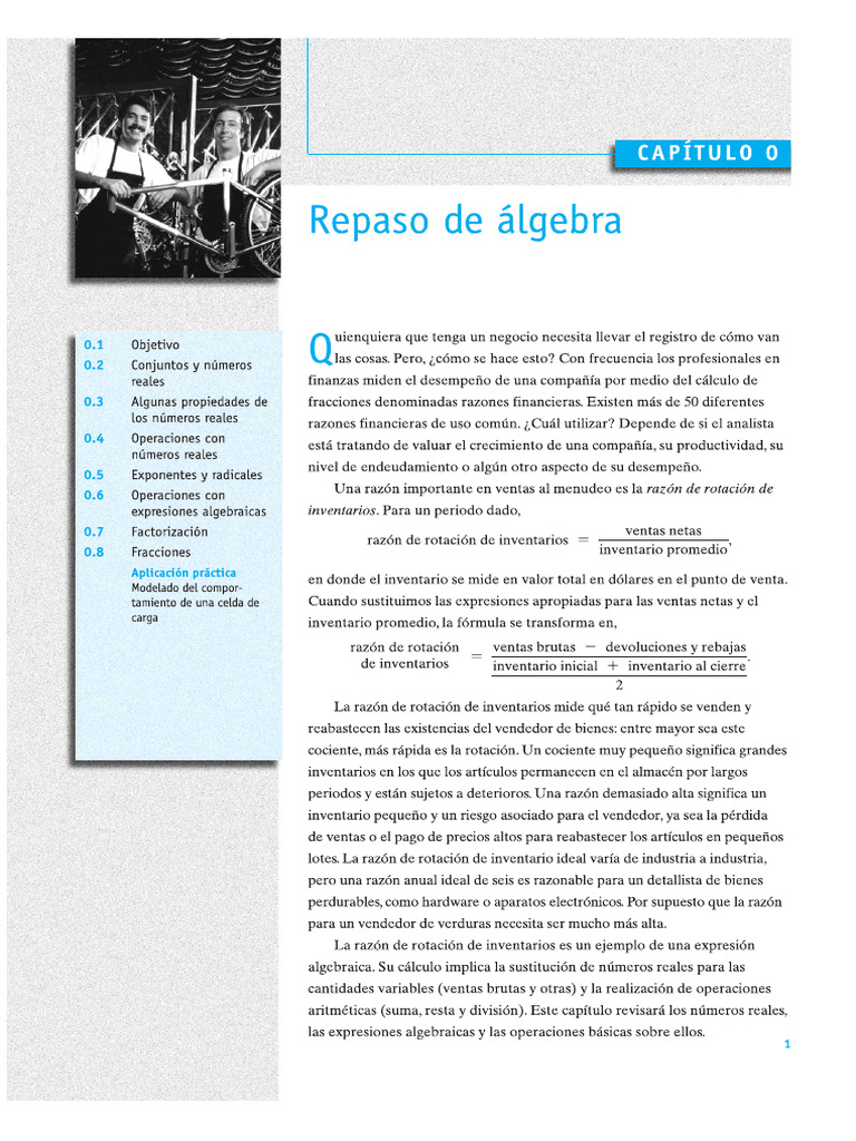 Capitulo 0 - Repaso de Álgebra | PDF