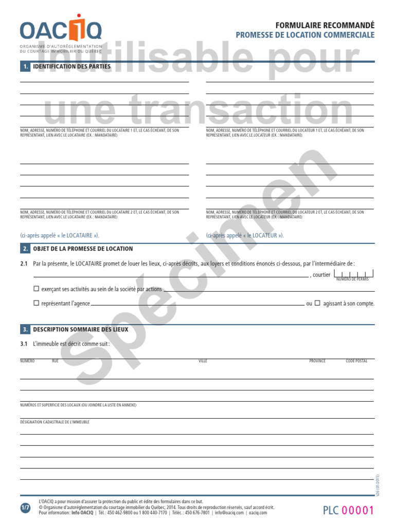 Promesse Location Commerciale | PDF