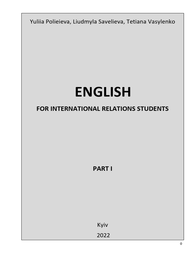 Unit 2 English For Ir Students | PDF