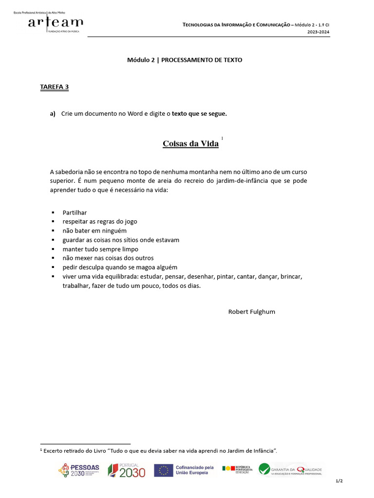Tarefa 3 | PDF