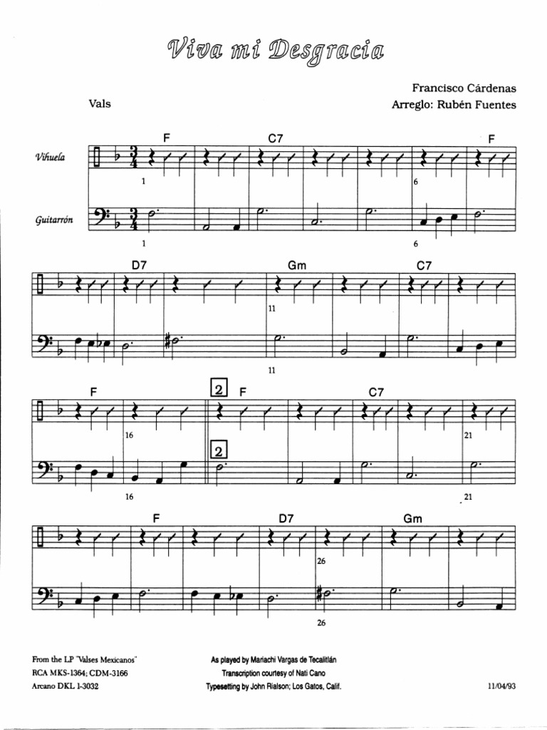 Viva Mi Desgracia | PDF