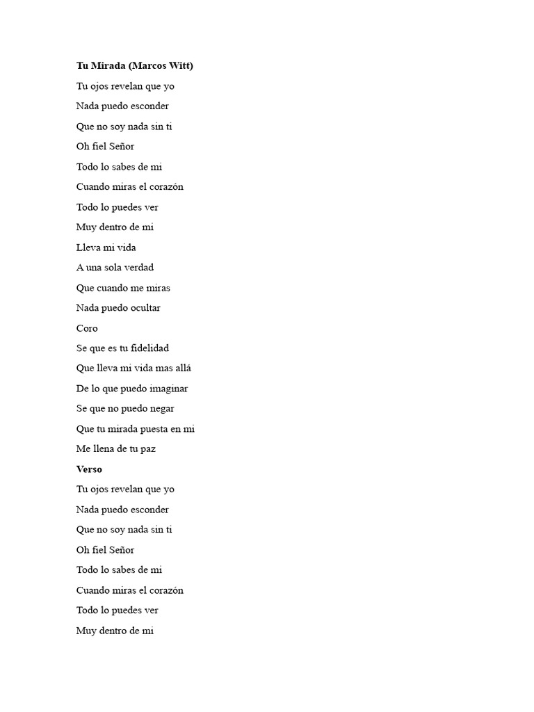 Tu Mirada Marcos Witt Pdf