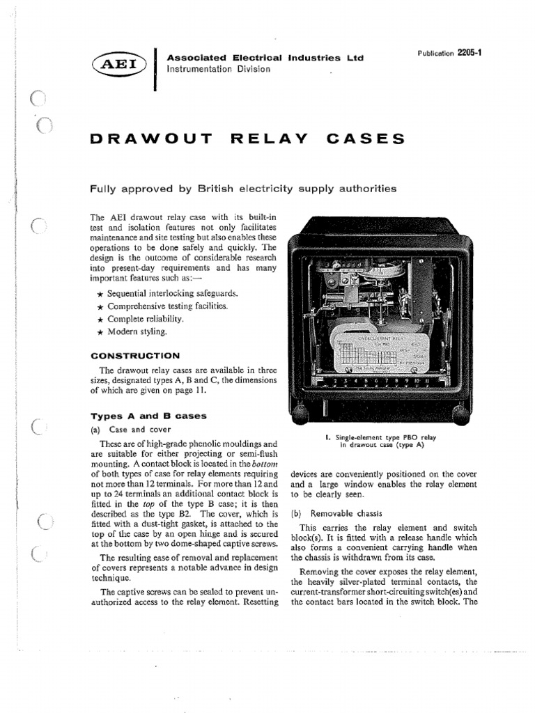 AEI 2205-1 Drawout Relay Cases | PDF | Foreign Language Studies | Home ...
