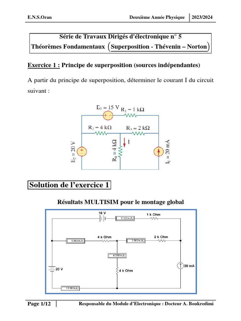 TD 4 Électronique CORRECTION OK | PDF