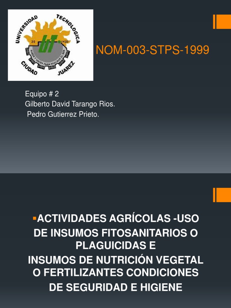 Nom 003 Stps 1999 Chino | PDF | Pesticida | Fertilizante